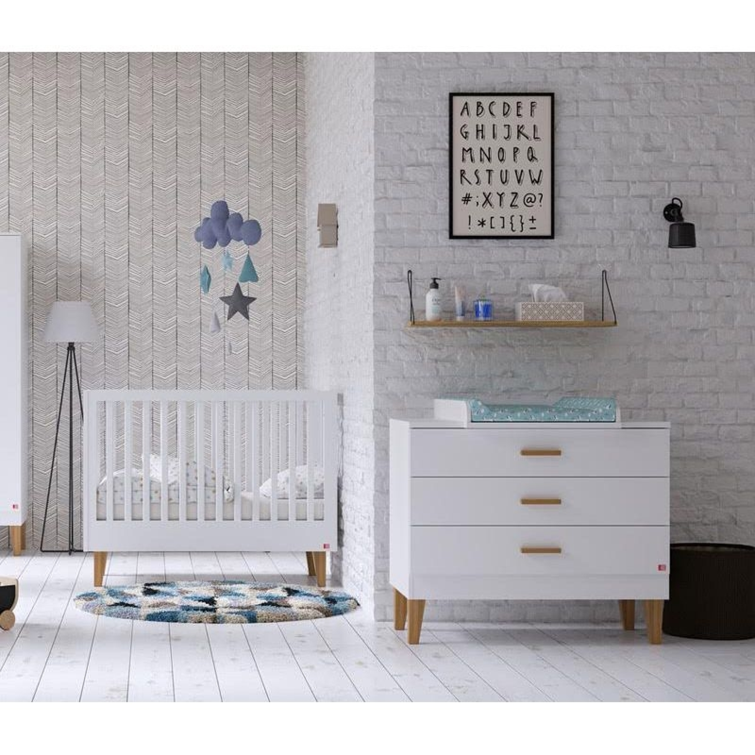 Baby Bed 60 x 120 cm - White Lounge by Vox - Rêves & Merveilles